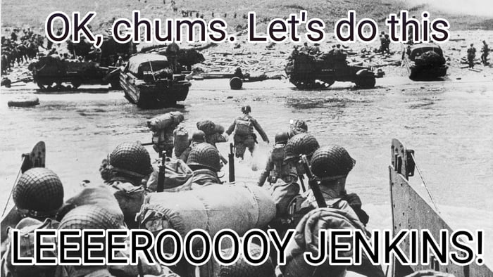 When you commit to the plan, Leeroy style. - 9GAG