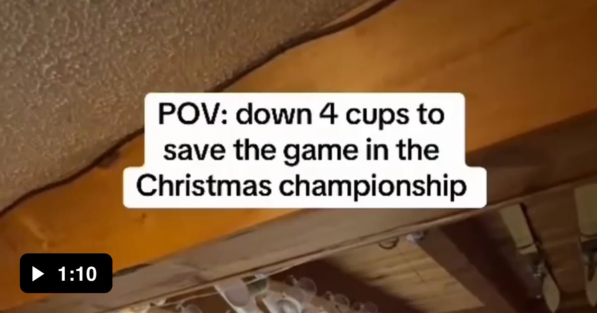 POV: down 4 cups to save the game in the Christmas championship - 9GAG