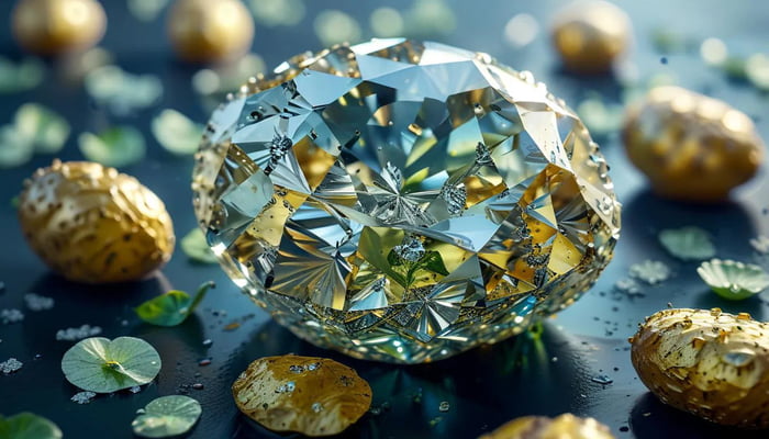 Diamond Potato of Ultra Luck - upvote for luck in 2025 - 9GAG