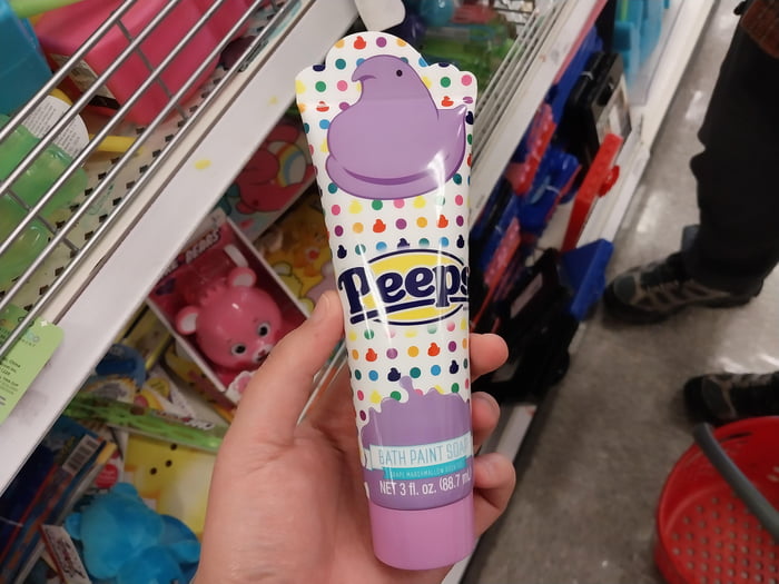 Bath Paint that looks like Peep Flavored Toothpaste - 9GAG