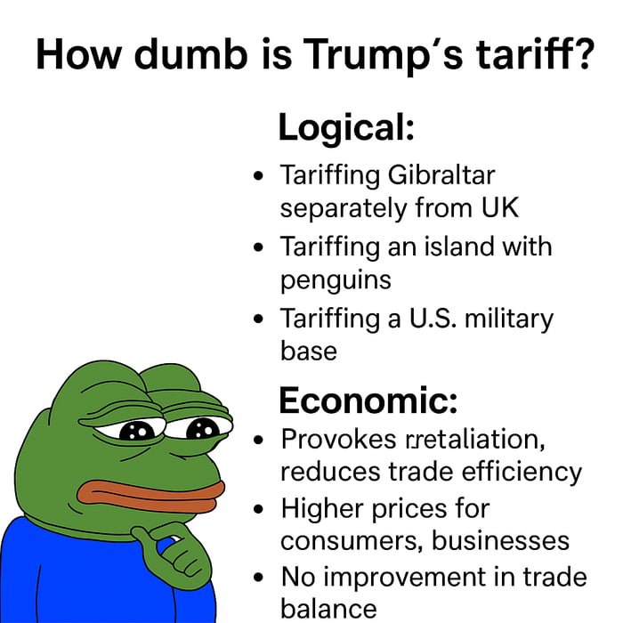 I was learning about Trump's tariff and CHATGPT suggested if I wanted to see it in meme format ...