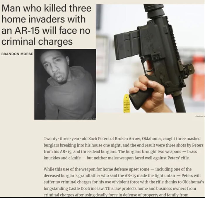 No charges for US man defending his home from ookers. Bonus- Ring cam ...