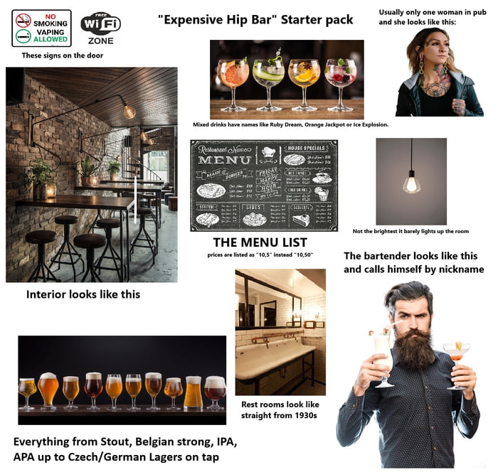 Expensive hip bar starter pack - 9GAG