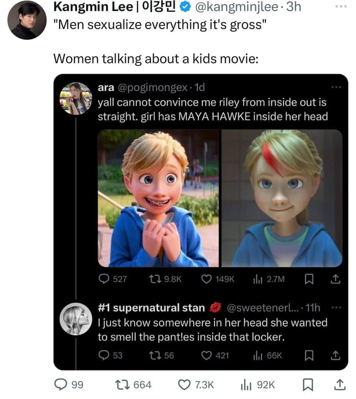 Just the average double standard of any feminist or woke defender - 9GAG