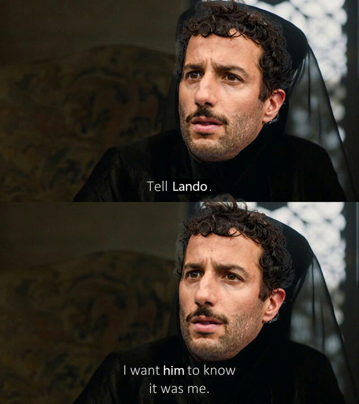 Ricciardo sends his regards. - 9GAG