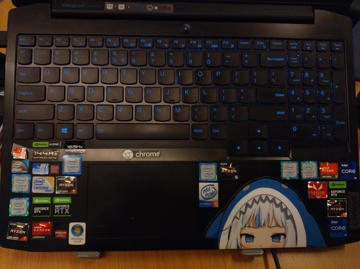 There was a post asking what to do with laptop stickers, this is what ...