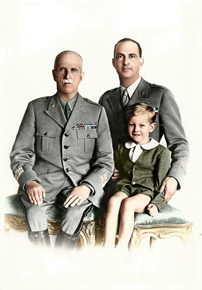 King Victor Emmanuel III of Italy with his son Umberto II and his ...