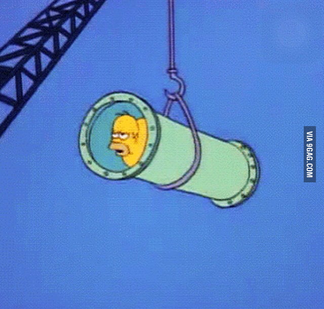 Remember that time Homer got stuck in the waterslide? - 9GAG