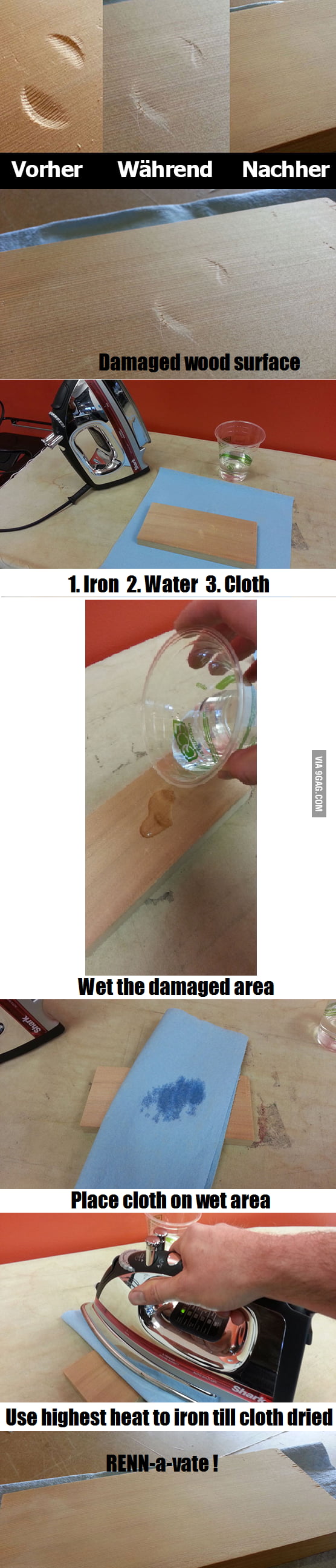 How to revive your wooden table. - 9GAG