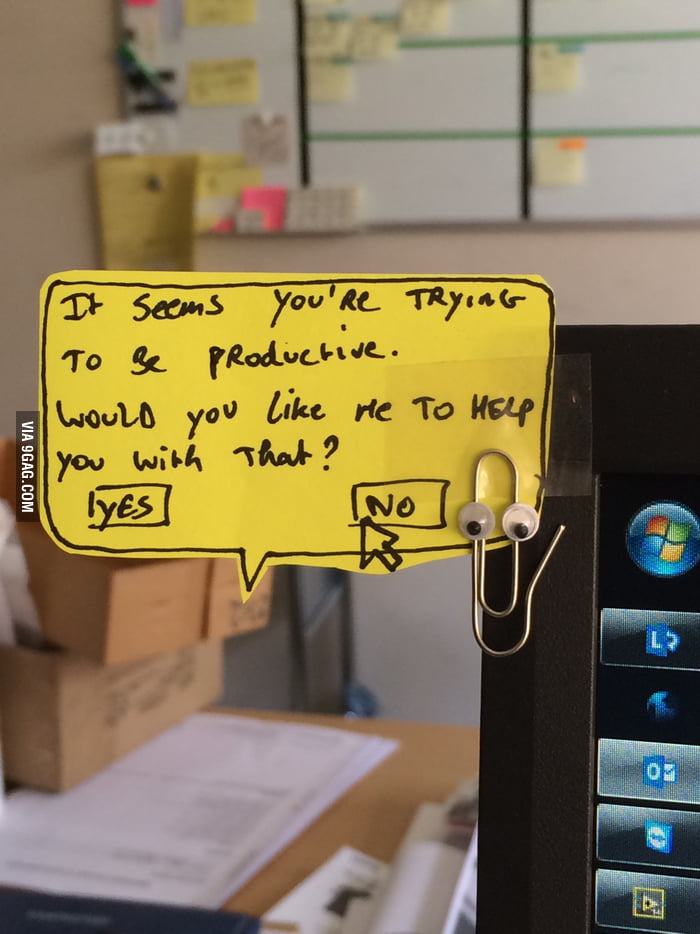 Shut up Clippy! - 9GAG