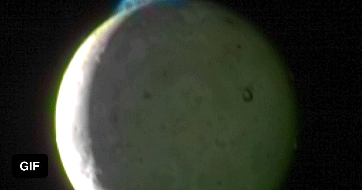 Colorized GIF of the eruption of the Tvashtar volcano on Io, one of ...