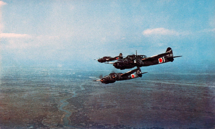 Imperial Japanese Army Air Force Kawasaki Ki-45 twin-engine fighters of ...