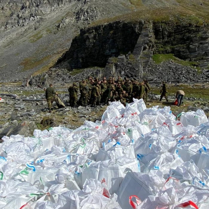 50 soldiers from the Norwegian military picked up 34 tonnes worth of ...