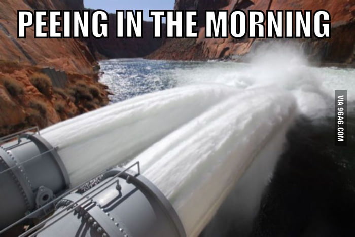 Peeing in the morning - 9GAG