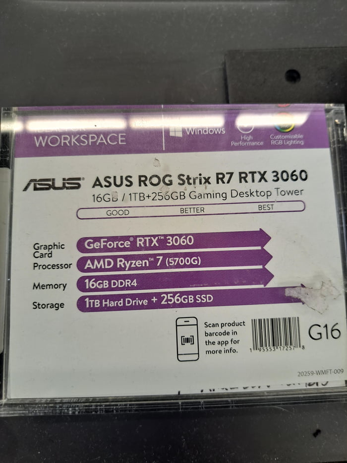 Would this Asus ROG R7 3060 Prebuilt be a decent starter for 860$? Its ...