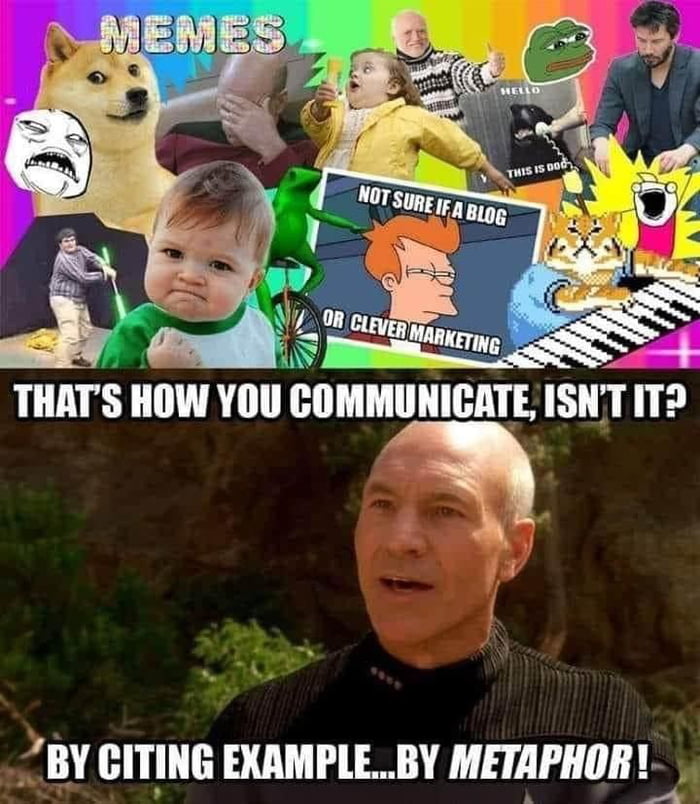 Picard, his hand open... forehead, the palm set. - 9GAG