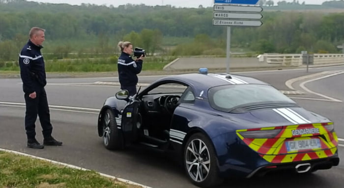 French police with an Alpine A110 (more in comment section) - 9GAG