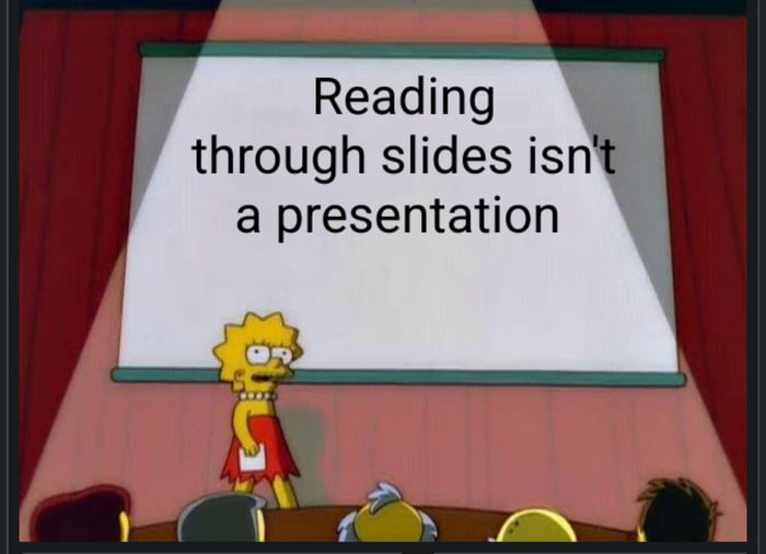 How do i tell people when they just read through all the slides and ...