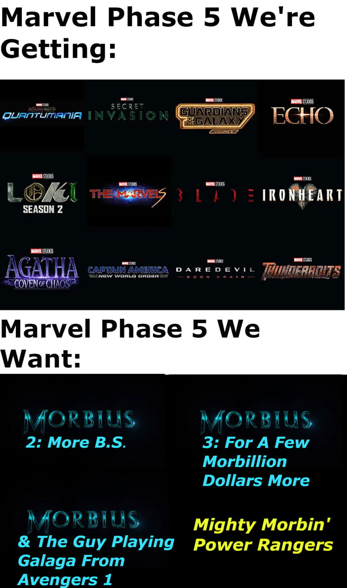 All Culminating In Morbius: The Search For Morbussy - 9GAG