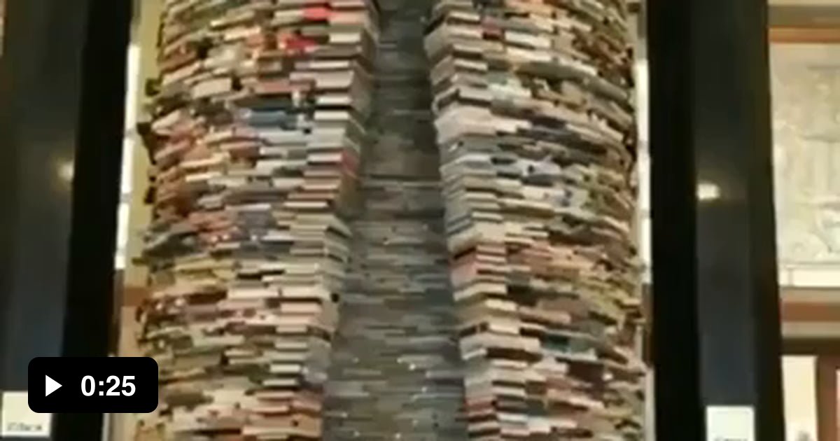 A infinite stack of books. - 9GAG