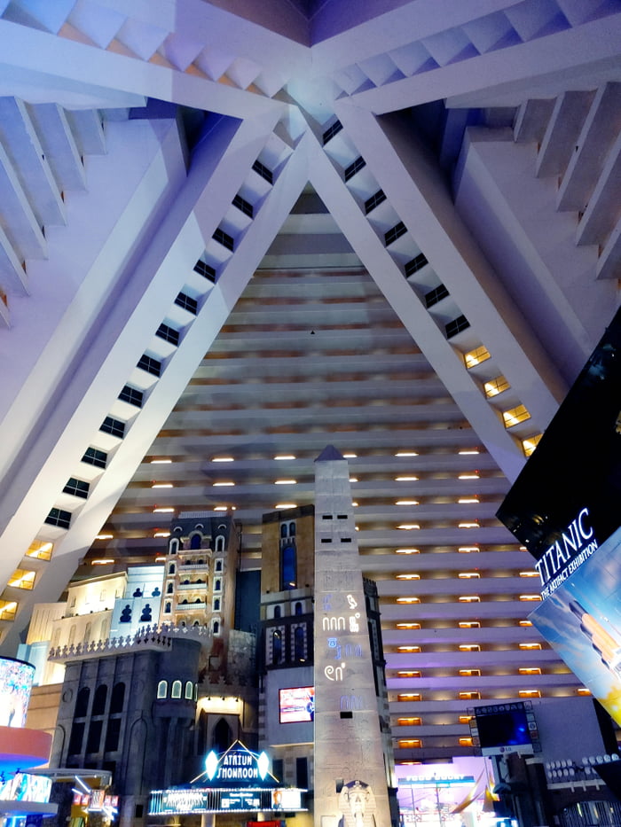 Luxor pyramid in Las Vegas is hollow inside. - 9GAG