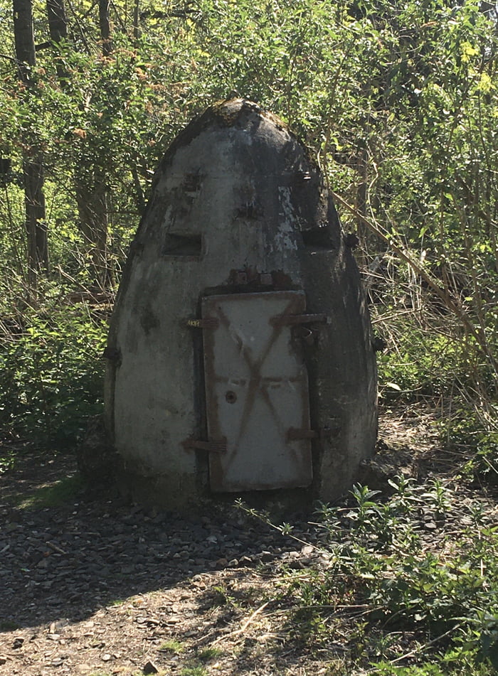 One-man bunker in Essen, Germany. In WW2 it was used by railway workers ...