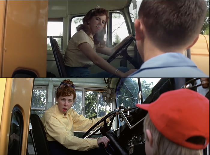 In Forrest Gump (1994), Forrest's bus driver smokes a cigarette when ...