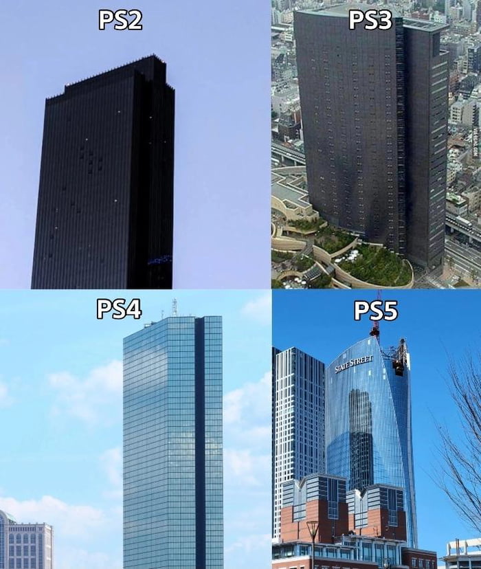 Playstation gets their console design from buildings! - 9GAG