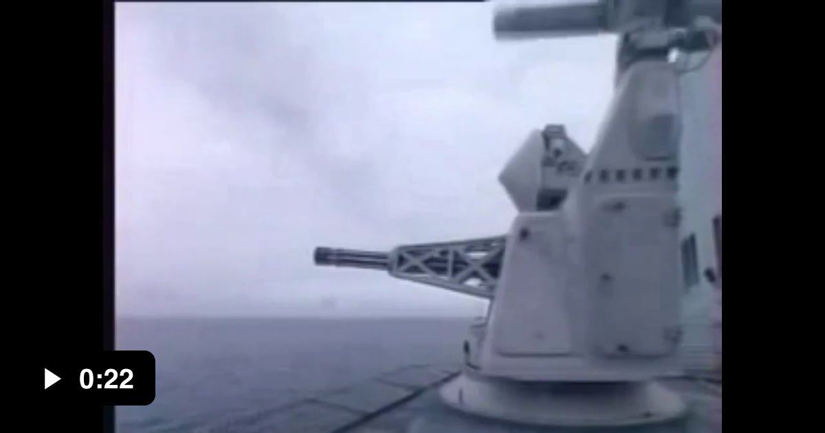 The Dutch Goalkeeper CIWS, which uses the GAU-8 avenger 30mm rotary ...