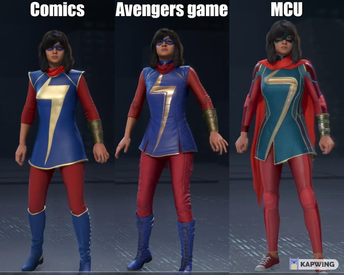 Which is your favorite Ms. Marvel Costume? - 9GAG