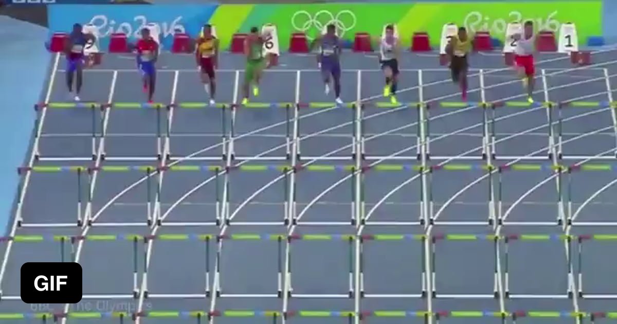 Jeffrey Julmis of Haiti in 110m Hurdle. - 9GAG