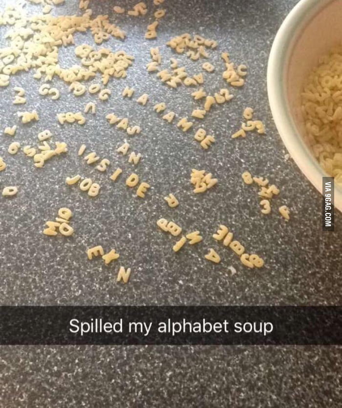 Just a spilled bowl of soup here... Nothing special. - 9GAG