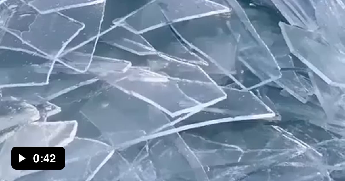Thin ice sheet crunching on the Balkan Lake - 9GAG