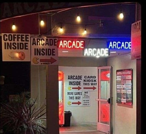 I think there is an arcade there - 9GAG