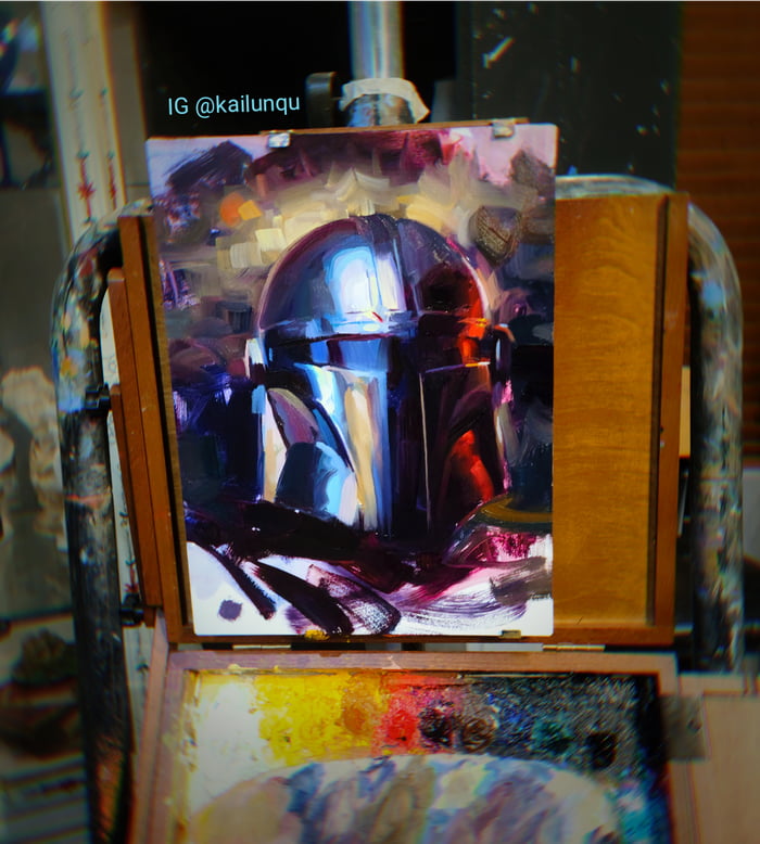 A painting of Mando! - 9GAG