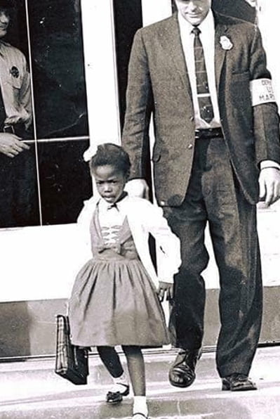 U.S. Marshalls escorting the extremely brave Ruby Bridges, 6 years old ...