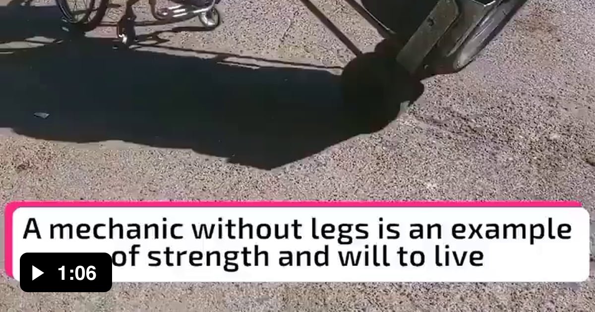 Determined Man With No Legs, Is A Skilled Mechanic Raising 5 Children ...