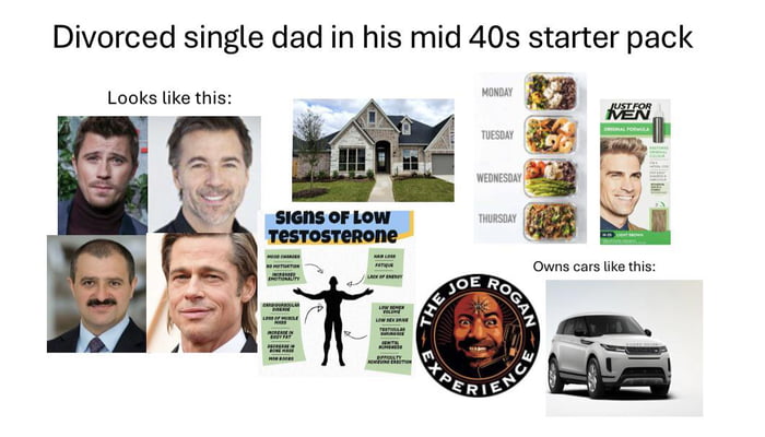 Divorced single dad in his mid 40s starter pack - 9GAG