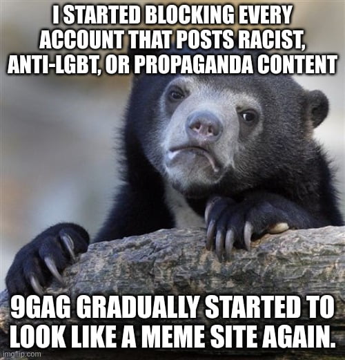 I have blocked dozes of accounts. Now I'm realizing how much I was ...