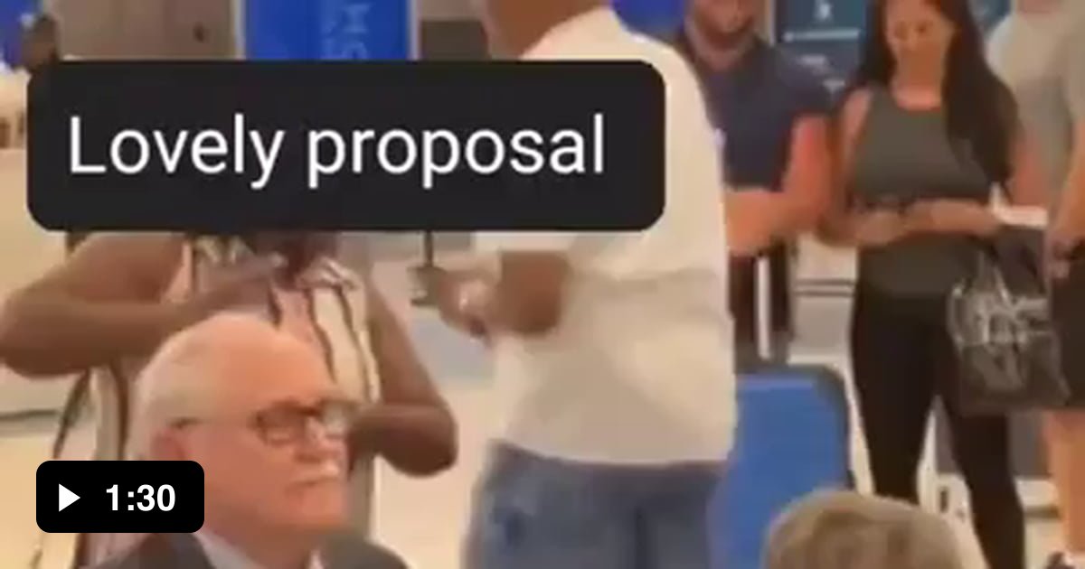 This wedding proposal at Tampa International Airport is one of the best I've ever seen. - 9GAG