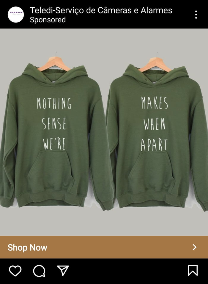 You're going to get a lot of confused looks when apart but that's ok ...