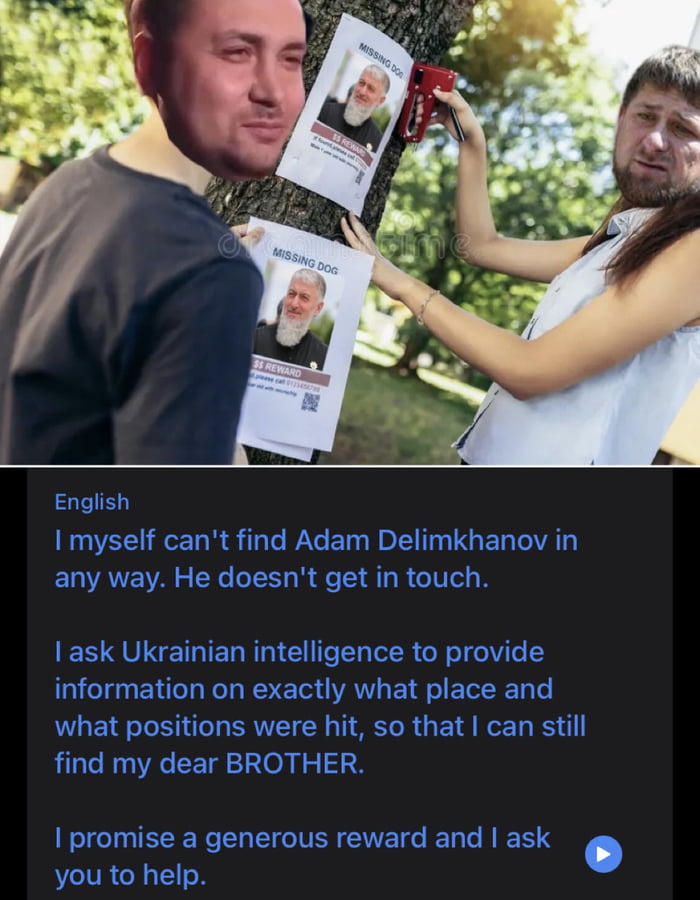 Kadyrov has lost his brother. Can you help finding him? - 9GAG