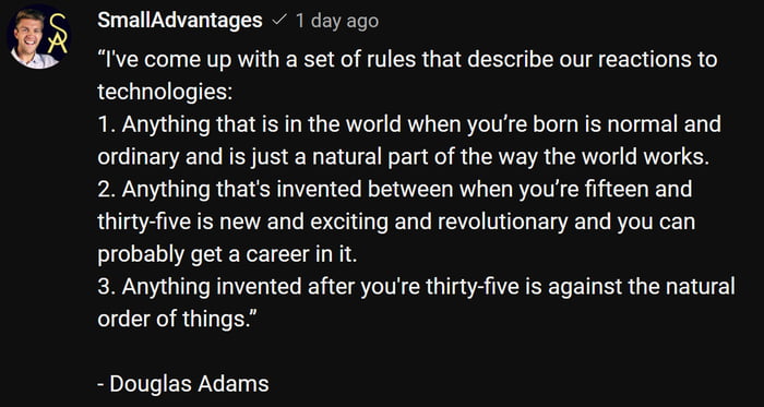 For me, anything after 1999 is against the natural order of things. - 9GAG