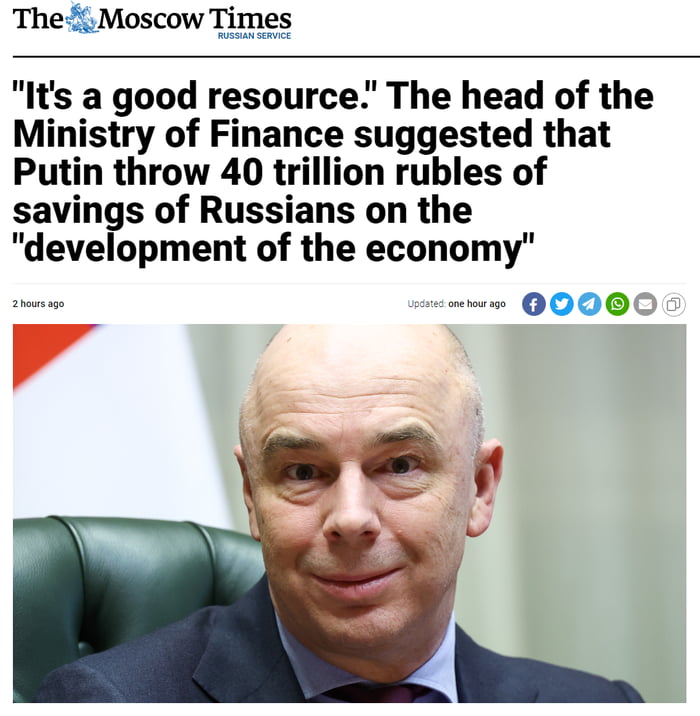 LoL. This is it, no more savings for russian people - 9GAG