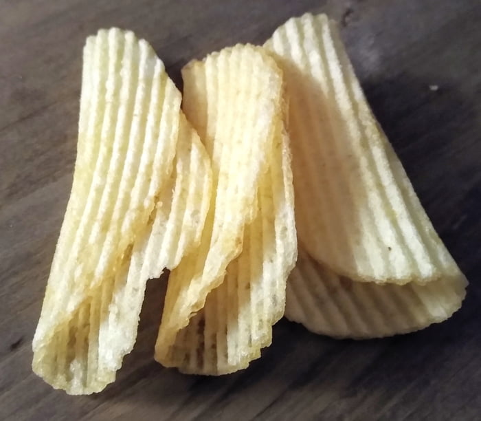 The only potato chips worth eating are the folded ones. - 9GAG