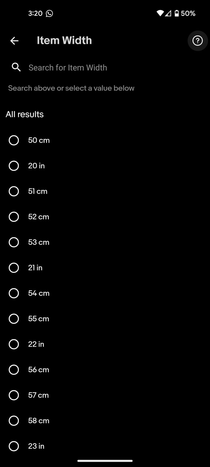 Selecting item size when selling on eBay Mobile - 9GAG