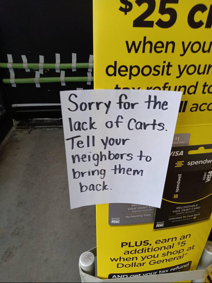 Missing carts - 9GAG