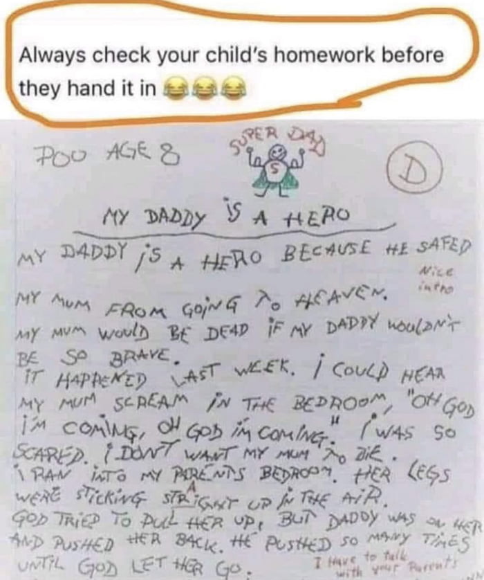 His dad is a hero...hmm wait - 9GAG