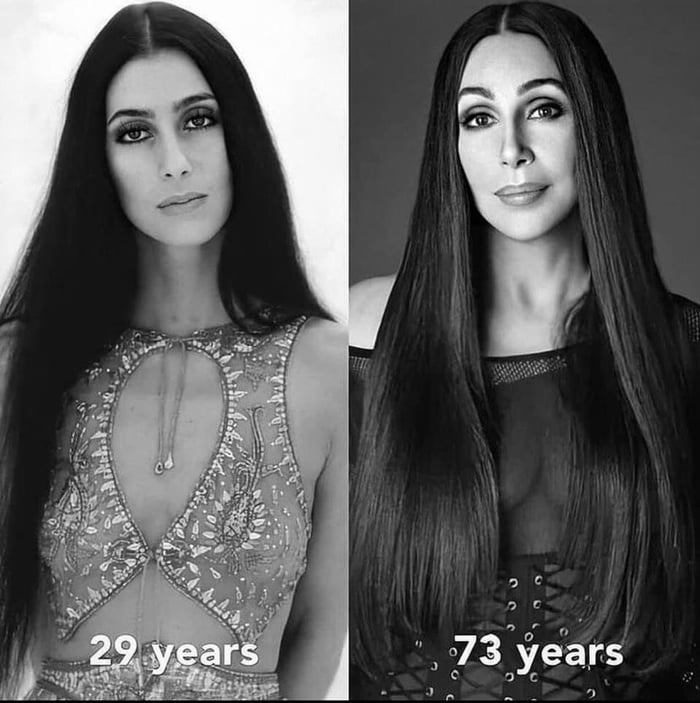 Cher at age 29 vs 73 - 9GAG