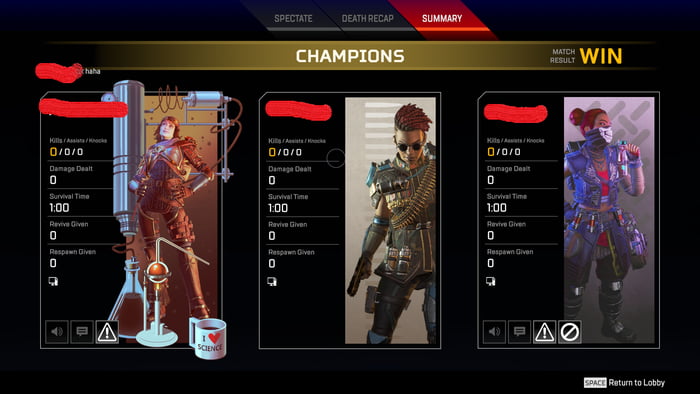 Arena matchmaking at its best, we played 3 full rounds against nothing ...